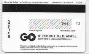 Gift Card: Go Bank (MasterCard, United States of America(Go Bank) Col ...
