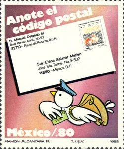 Stamp: Postal Code Routing and Distribution (MexicoMi:MX 1817,Sn:MX ...