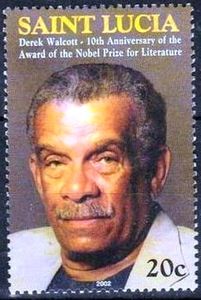 Frimärke: Derek Walcott - poet (Saint Lucia(Awarding of Nobel ...