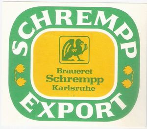 Drink Label: Schrempp Export (Brauerei Schrempp, Germany, Federal ...