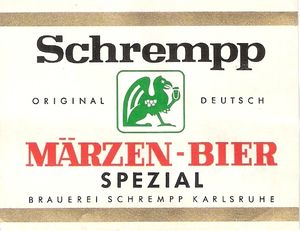 Drink Label: Schrempp Märzen-Bier Spezial (Brauerei Schrempp, Germany ...