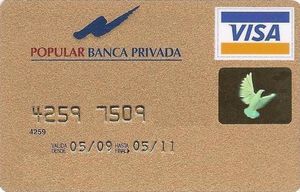 Tarjeta de Banco: Popular Banca Privada (Banco Popular, EspañaCol:ES-VI ...