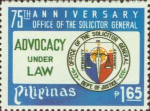 Stamp: Office of the Solicitor General, 75th anniv. (Philippines) Mi:PH ...