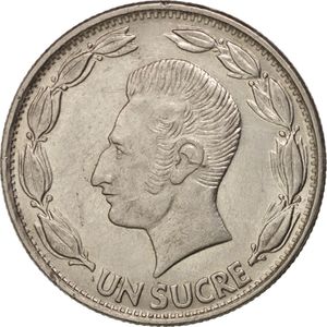 Moneda: 1 Sucre (Ecuador(1937~1987 - 1st Sucre Series) Col:EC-000035 ...