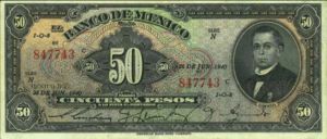 Billete de Banco: 50 Pesos (México(1937-1950 Issue) Wor:P-37b.1 💴