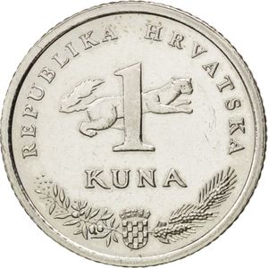 Coin: 1 Kuna (5 years of Kuna circulation) (Croatia(1991~Today ...