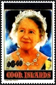 Stamp: Queen Mother Elisabeth (1900-2002) (Cook Islands(Queen Mother ...