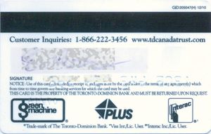 Bank Card: Canada Trust - Access Card (TD Canada Trust / The Toronto ...