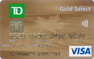 Bank Card: Gold Select (TD Canada Trust / The Toronto Dominion Bank ...