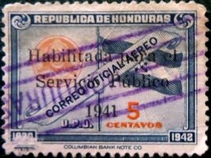 Sello: Flag and Seal of Honduras overprinted (Honduras(Air Post ...