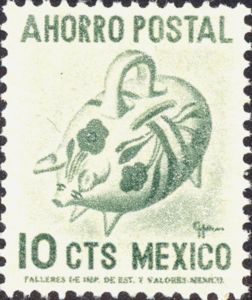 Stamp: Piggy bank (Mexico(Postal savings stamps) Mi:MX PS4 📮