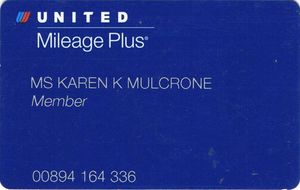 Functional Card: Mileage Plus (Airlines, United States of America ...