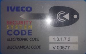 Functional Card: Iveco Code (Car Assistance and Auto Clubs, Italy(Iveco ...