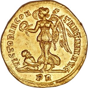 Moneda: 1 Solidus (VICTORIA CONSTANTINI AVG) (Roma, Imperio) (306-337 ...