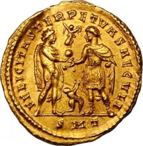 Moneda: 1 Solidus (Roma, Imperio(306-337 - Constantino I) Col:RO-EM-000718