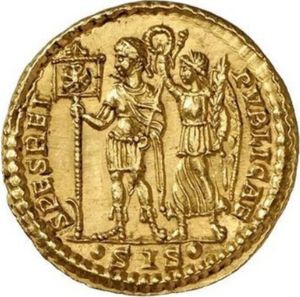 Moneda: 1 Solidus (Roma, Imperio) (337-350 - Constante) Col:RO-EM-000742