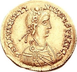Coin: 1 Solidus (Roman Empire(425~455 - 68th Emperor Valentinian III ...