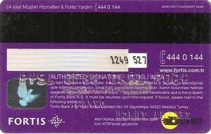 Bank Card: Fortİs World (Fortis Bank, Turkey) Col:TR-VI-0141