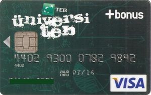 Bank Card: TEB üniversi teb +bonus (Turk Ekonomi Bankasi, Türkiye ...