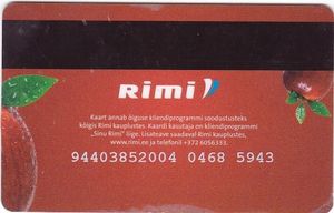 Functional Card: Sinu Rimi (Shops - Supermarkets, Estonia(Rimi) Col:EE ...