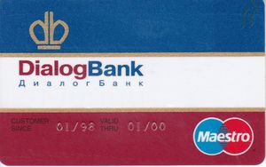 Bank Card: Dialog Bank (Dialog Bank, RussiaCol:RU-MS-0049.02 💳