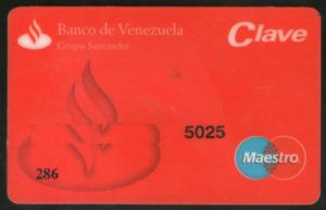 Bank Card: Banco de Venezuela - Grupo Santander - Clave (Banco De ...