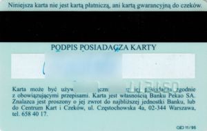 Bank Card: Pekao (Bank Polska Kasa Opieki SA/Bank Pekao SA, PolandCol ...