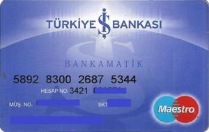 Banka Kartı: Bankamatik (Türkiye İş Bankası, TürkiyeCol:TR-MS-0012.01 💳