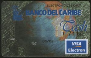 Bank Card: BANCO DEL CARIBE - Cash (Banco Del Caribe, VenezuelaCol:VE ...