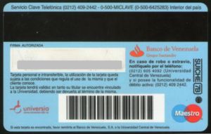 Bank Card: Universidad Central de Venezuela (Banco De Venezuela ...