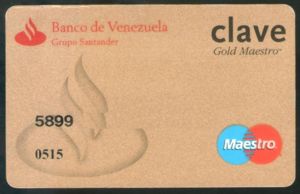 Bank Card: Banco de Venezuela - Grupo Santander - Clave Gold Maestro ...