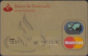 Bank Card: Banco de Venezuela - Grupo Santander (Banco De Venezuela ...