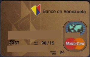 Bank Card: Banco de Venezuela (Banco De Venezuela, VenezuelaCol:VE-MC-0125