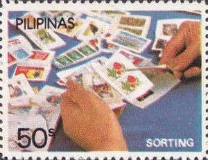 Stamp: Sorting (Philippines(Philatelic Week -Stamp collecting) Mi:PH ...