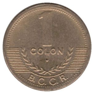 Moneda: 1 Colón (Costa Rica(1950~Today - Banco Central de Costa Rica ...