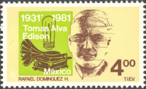 Stamp: 50th Death Anniversary of Thomas Alva Edison (MexicoMi:MX 1768 ...