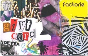 Gift Card: factorie Gift card (Factorie, Australia(Factorie) Col:AU ...