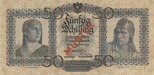 Banknote: 50 Schilling (Austria(1927-1930 Issue) Wor:P-96s