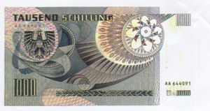 Banknote: 1,000 Schilling (Österreich(Unissued Proof Notes) Wor:P-NL(1982)