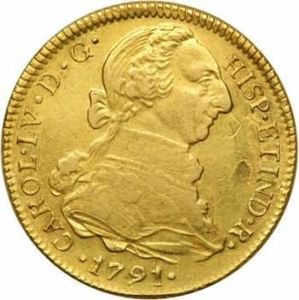 Coin: 4 Escudos (Peru) (1788~1808 - Spanish Colonial Carolus IV) WCC:km91