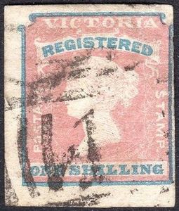Stamp: Registration Stamps (Victoria(Woodblock Issues) Mi:AU-VI 9B,Sn ...