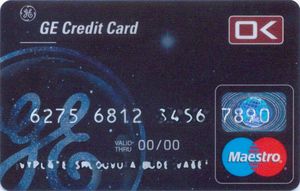 Bank Card: GE Credit Card - OK (GE Capital Bank, Czech RepublicCol:CZ ...