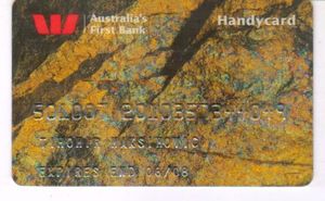 Bank Card: W Australias First Bank - Handycard (Westpac Banking ...