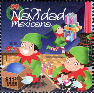 Stamp: Mexican Christmas - Santa's helpers (Mexico) (Christmas 2012) Mi ...