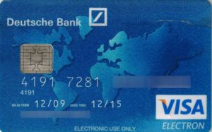 Bank Card: World Map (Deutsche Bank PBC S.A., PolandCol:PL-VE-0097