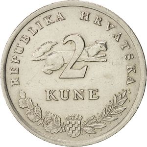 Coin: 2 Kuna (Tunj - Croatian: odd years) (Croatia(1991~Today ...