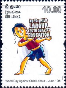 Stamp: World Day Against Child Labour (Sri Lanka(World Day Against ...