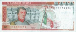 Banknote: 5,000 Pesos (Mexico(1983-1984 Issue) Wor:P-83b.8