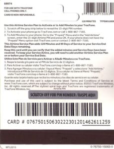 Phonecard: Tracfone 120 Minutes New Look (Mobile United States, United ...