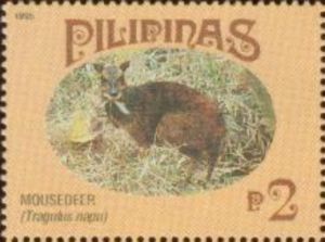 Stamp: Mousedeer (Tragulus napu) (Philippines(Endemic Philippine ...